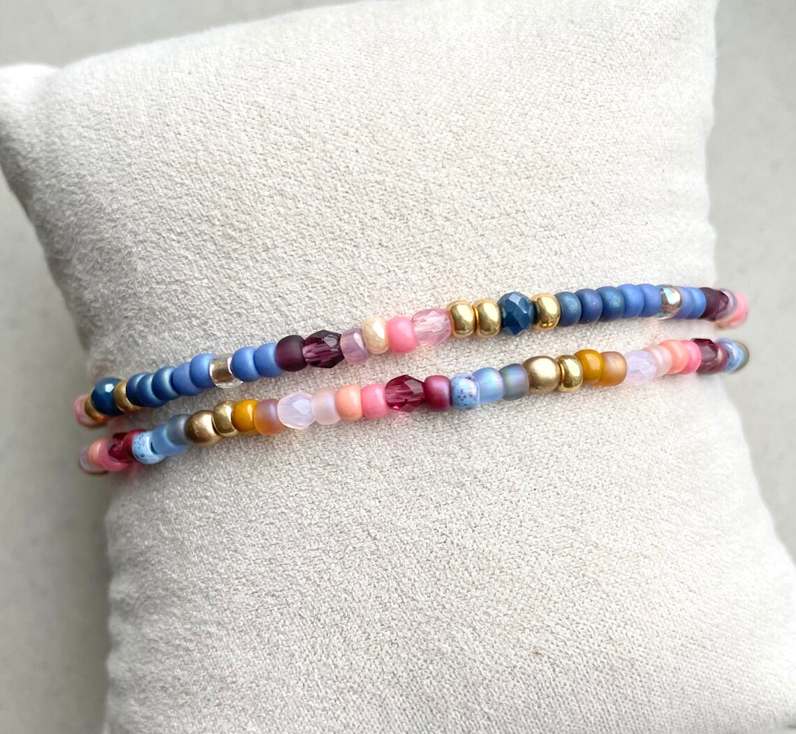 Dainty Beaded Bracelet Friendship Bracelets Boho Feel - Etsy