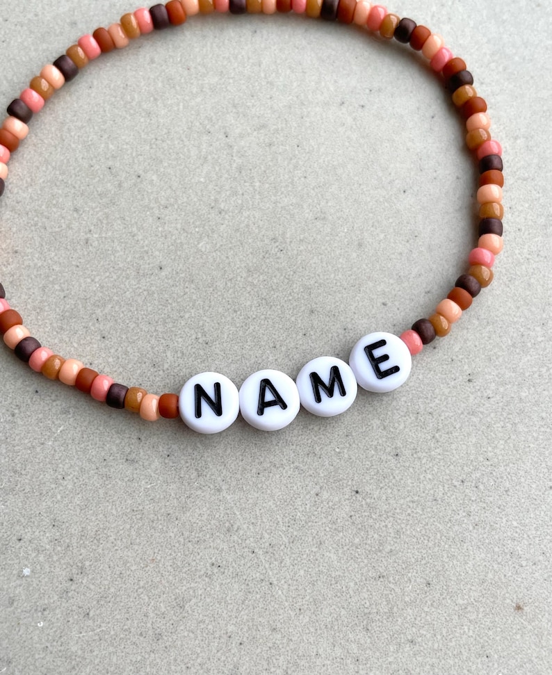 Custom Name Bracelet, Letter Beads Bracelets, Personalised Initial - Etsy