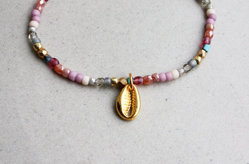 Cowry Shell Bracelet Beaded Bracelets Cowrie Charm Beach | Etsy