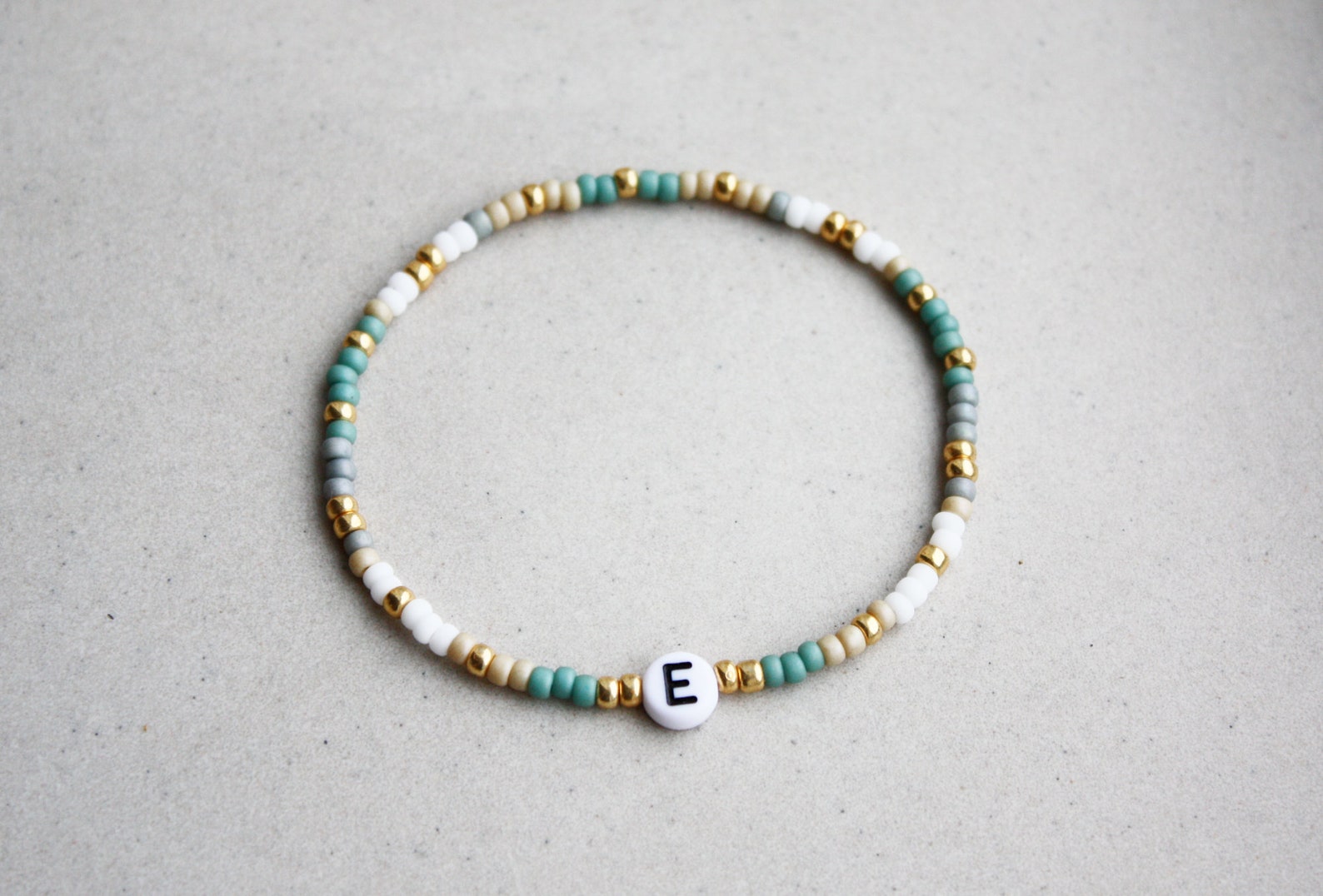 Custom Word - Name - Letter Beads Bracelet - Initial Bracelets ...