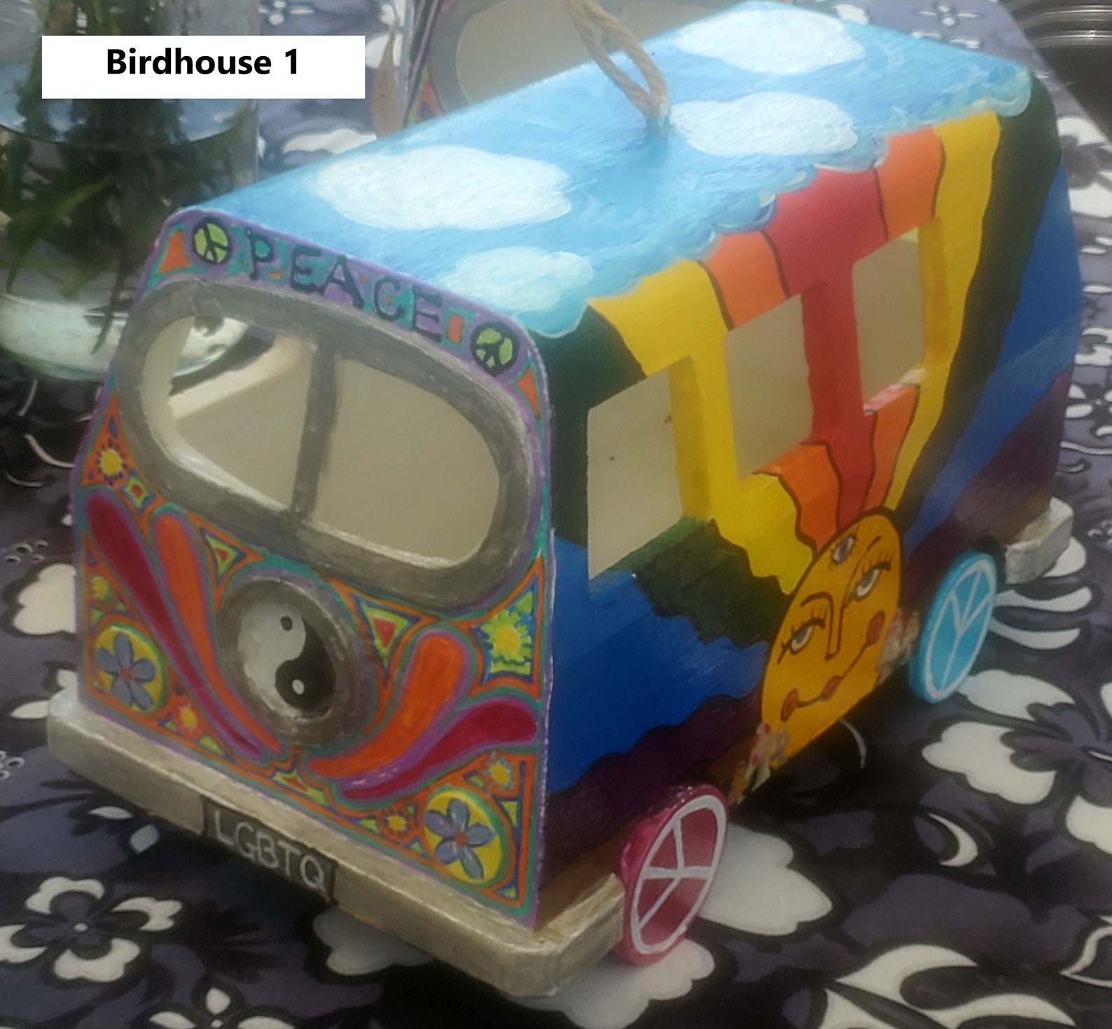Hand Painted VW Bus Pride Birdhouse LGBTQ Great Gift - Etsy