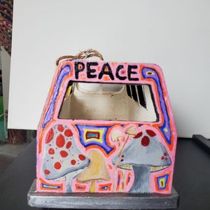 Hand Painted VW Bus Pride Birdhouse | LGBTQ | Great Gift! - Etsy