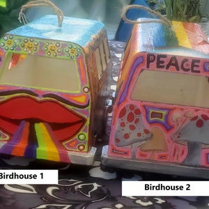 Hand Painted VW Bus Pride Birdhouse | LGBTQ | Great Gift! - Etsy