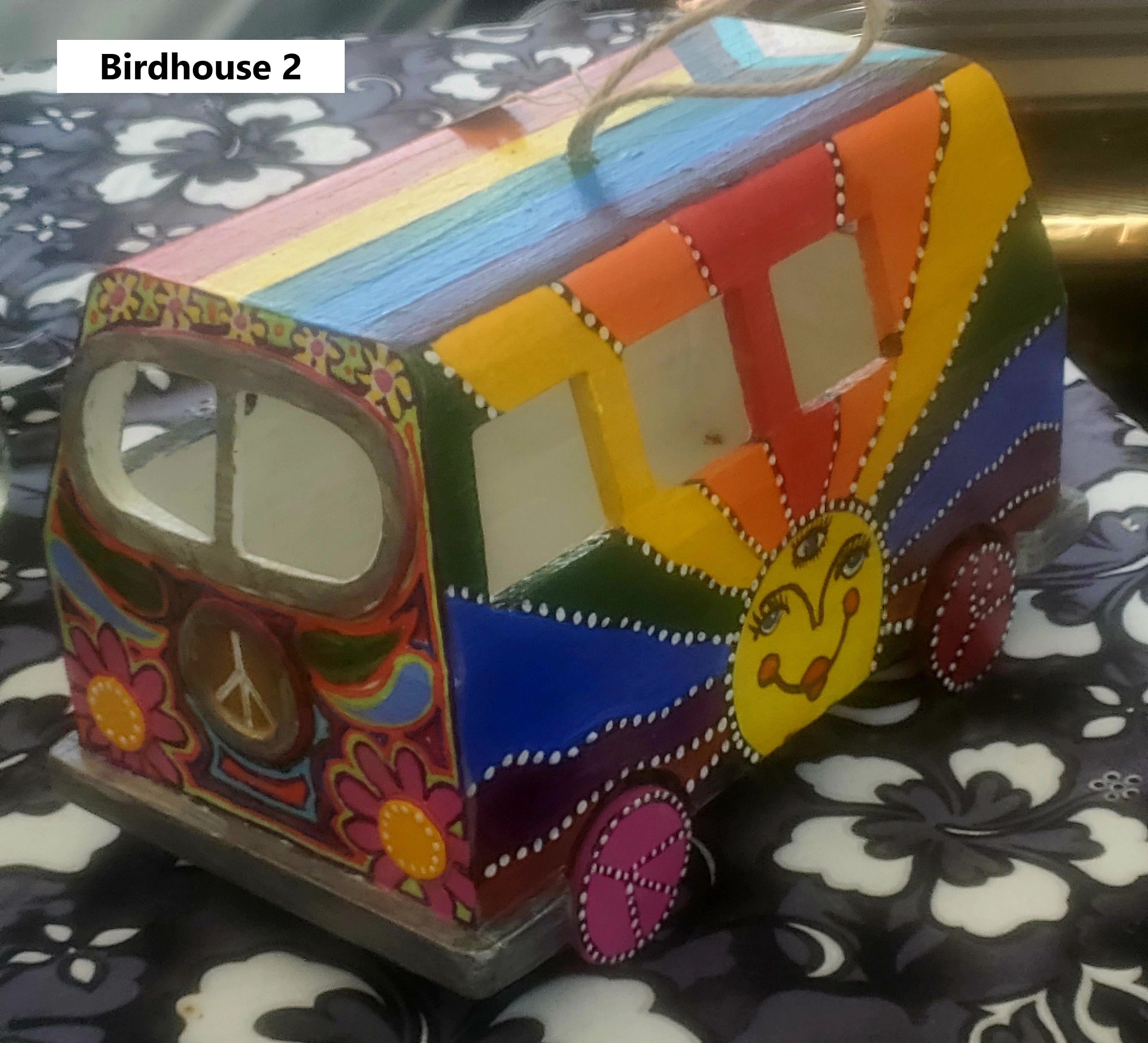 Hand Painted VW Bus Pride Birdhouse LGBTQ Great Gift - Etsy
