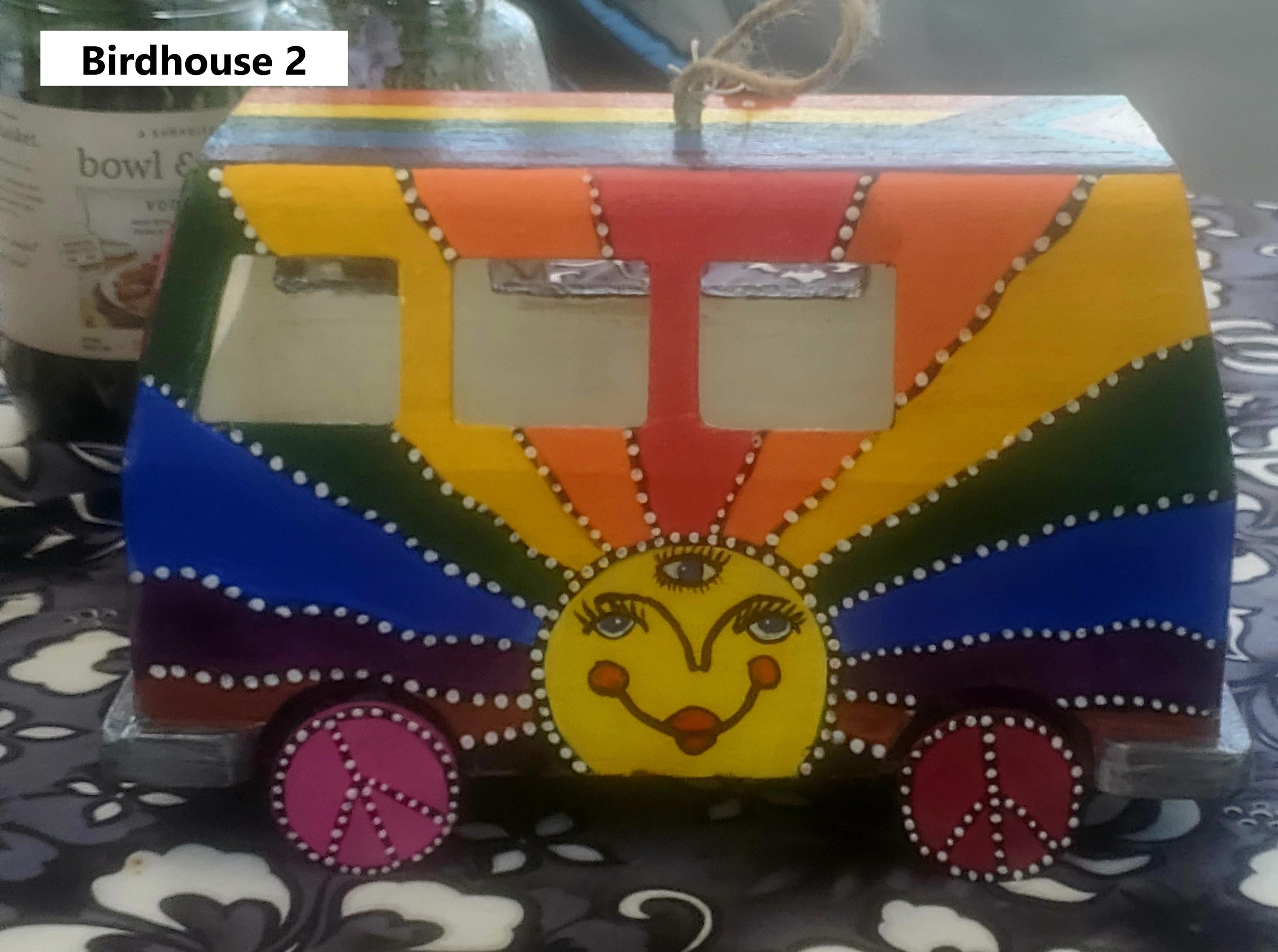 Hand Painted VW Bus Pride Birdhouse LGBTQ Great Gift - Etsy