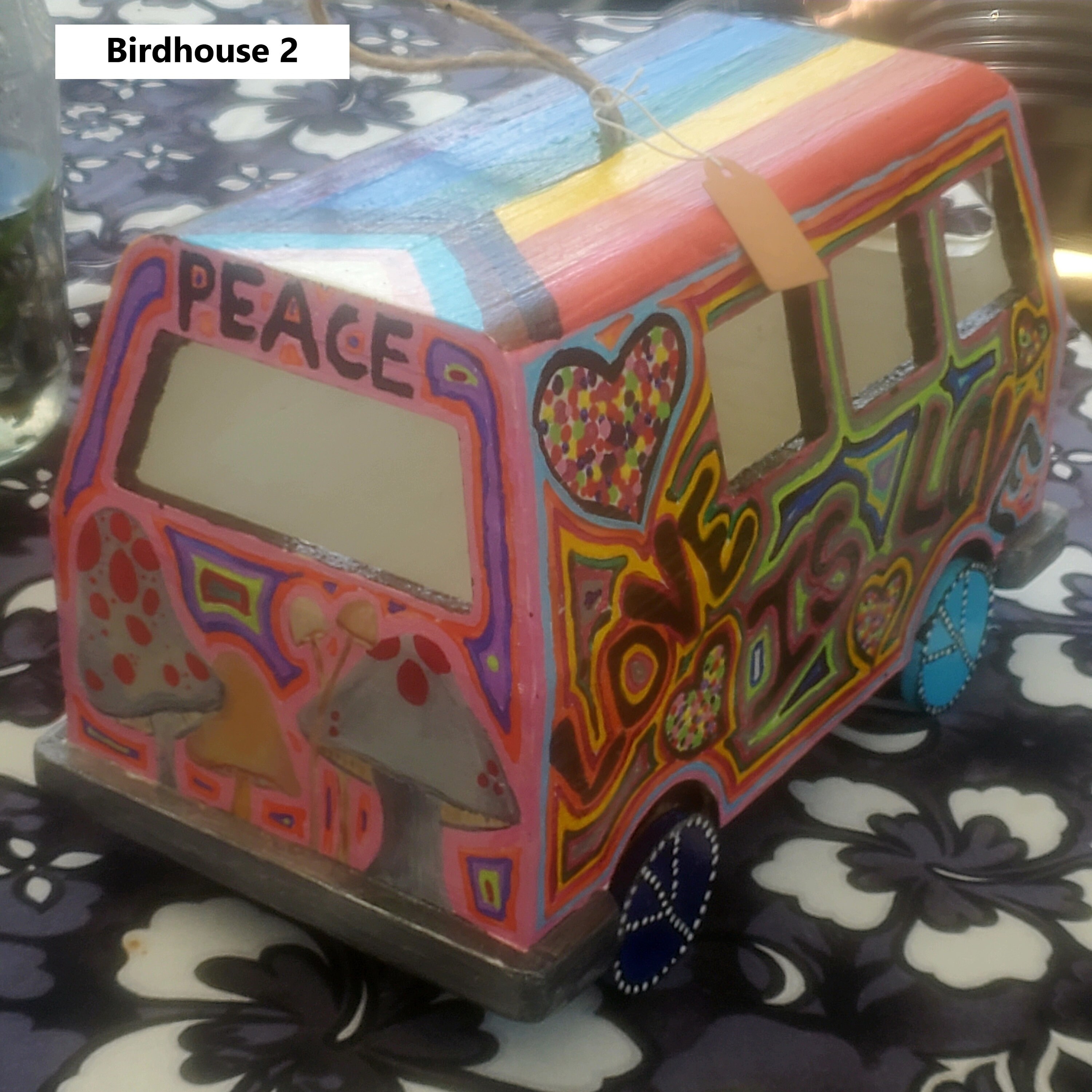 Hand Painted VW Bus Pride Birdhouse LGBTQ Great Gift - Etsy