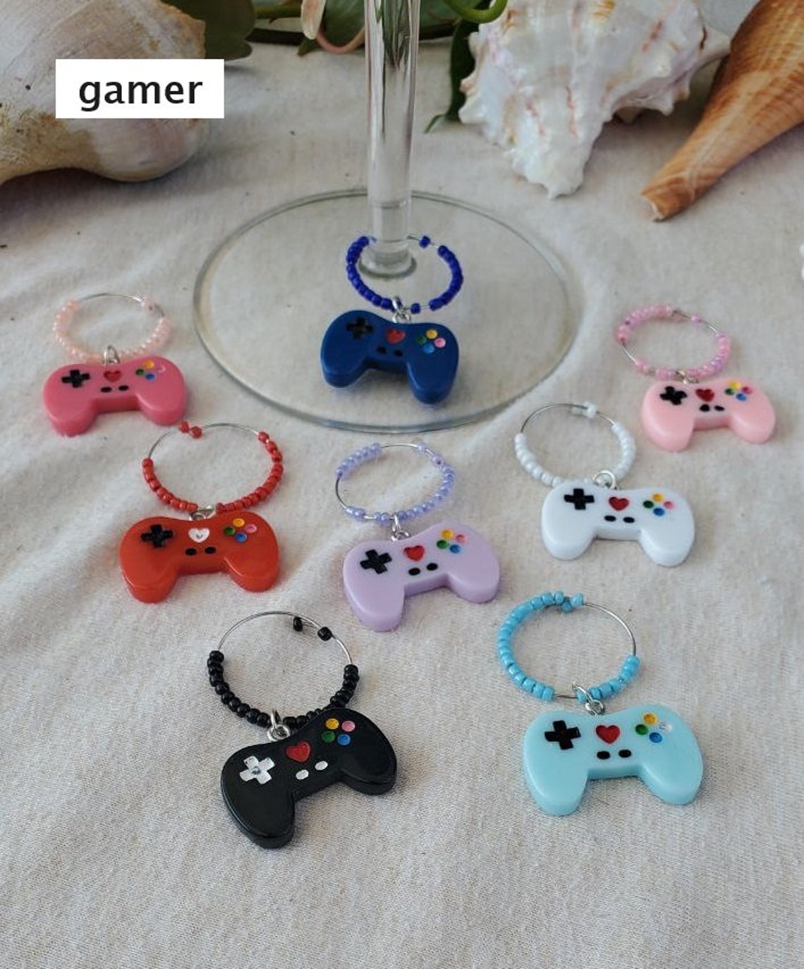 Gamer Kitty Tree of Life Wine Charms Great Gift - Etsy