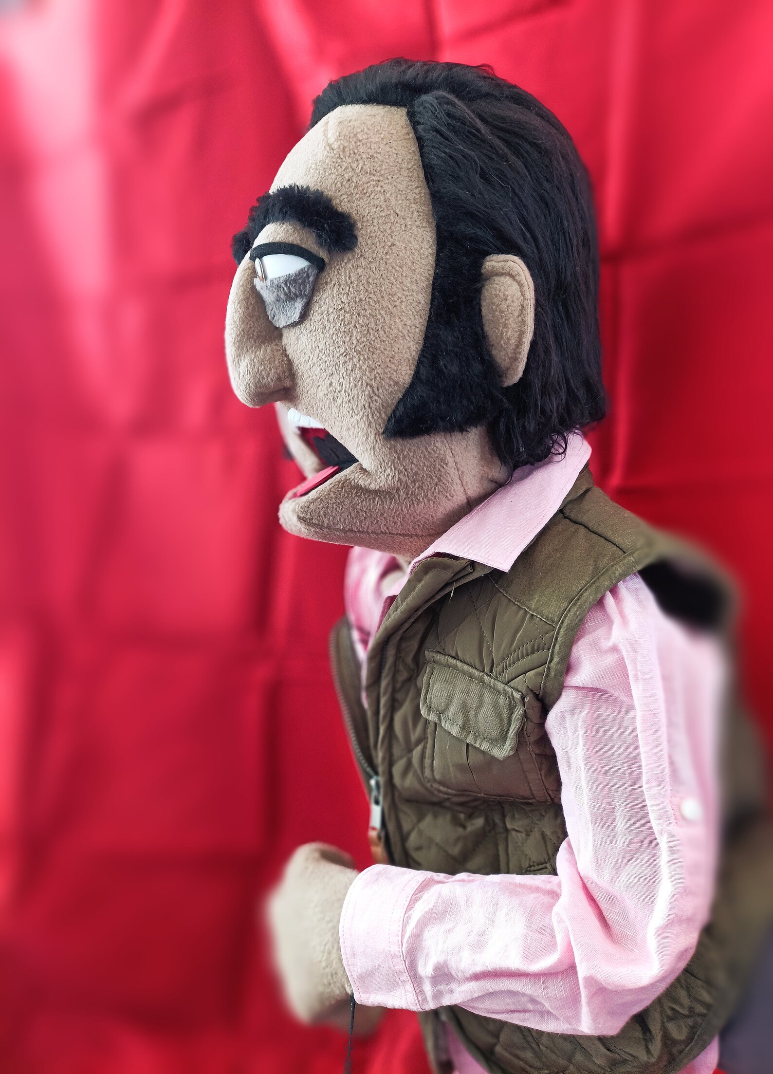 Hand Puppet Profesional , Monster,fur Fabric , Professional Rods - Etsy