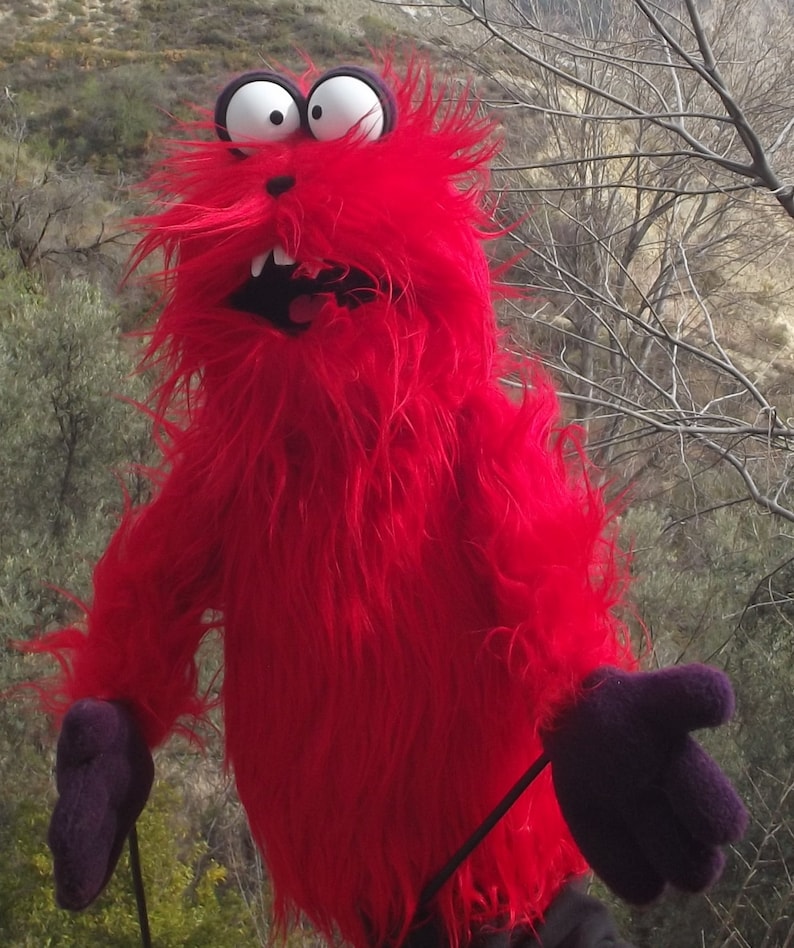 ARMANDO the Red Monster Puppet - Etsy