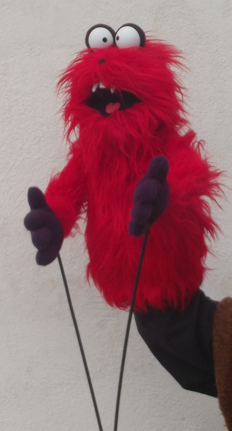 ARMANDO the Red Monster Puppet - Etsy