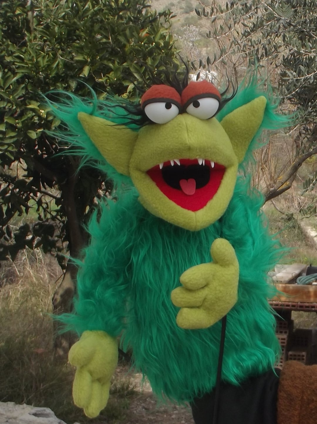 Muppets Professional Green Monster Fur , Fleece Fabric Rods and Sock - Etsy