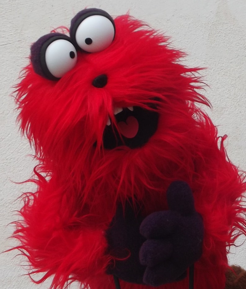 ARMANDO the Red Monster Puppet - Etsy