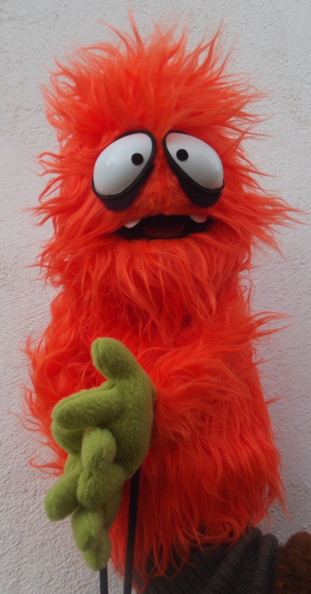 Educativa Puppet Orange Monster,profesional Muppets Rods - Etsy