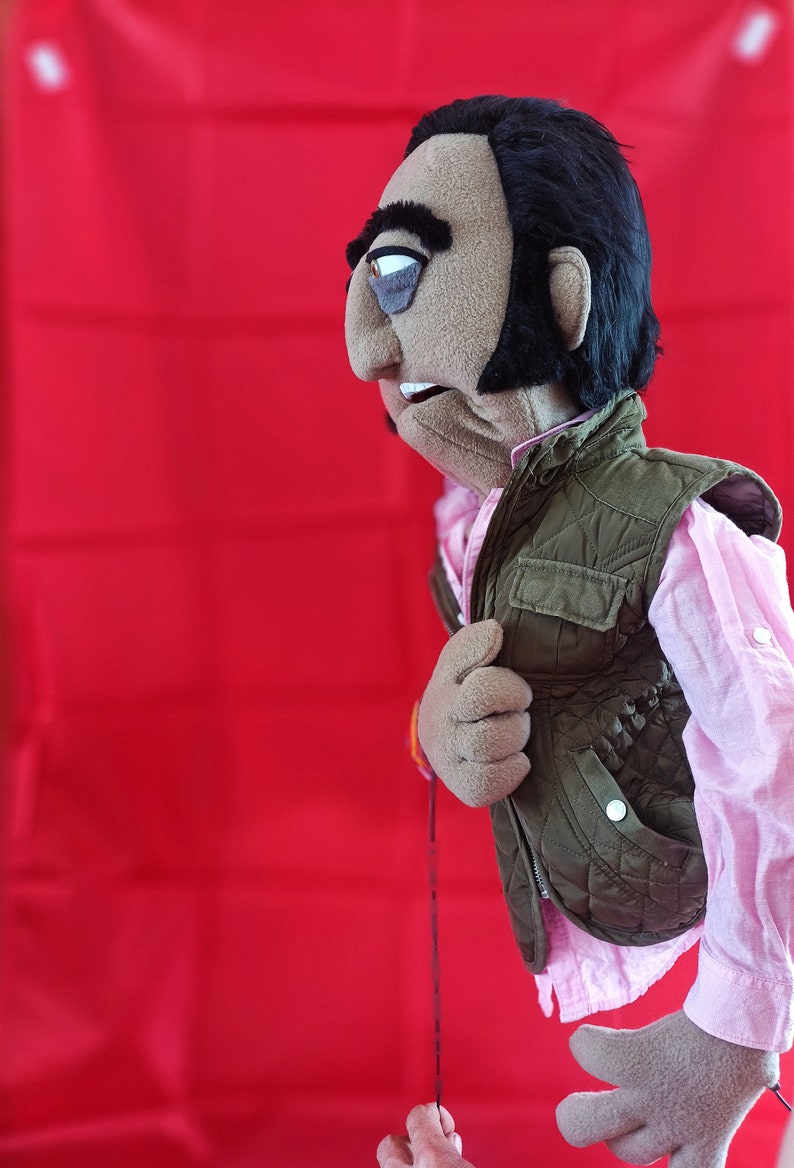 Hand Puppet Profesional , Monster,fur Fabric , Professional Rods - Etsy