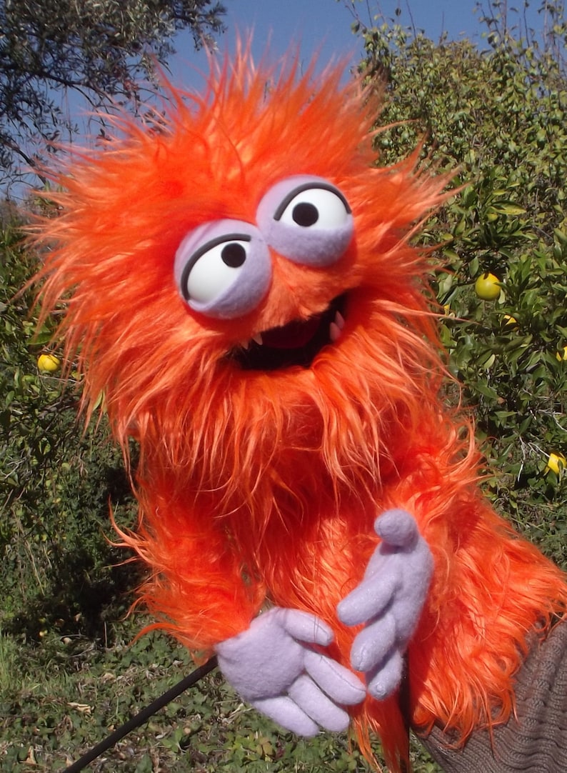 Sr. Furnaranjo the Monster Enjoyable Orange Monster Puppet - Etsy