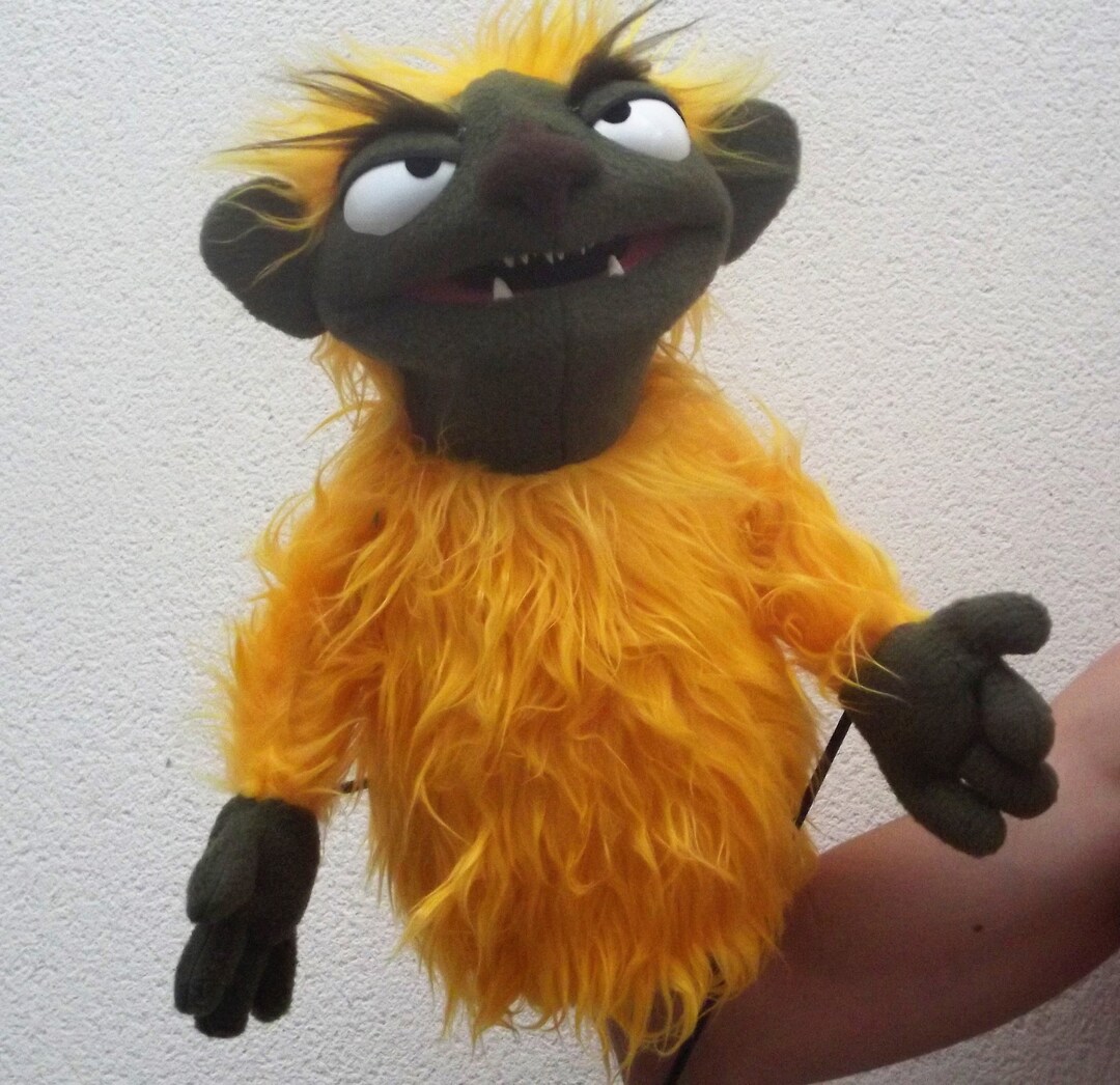 Profesional Muppet Monster Yellow,peludo Con Varillas - Etsy