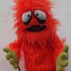 Educativa Puppet Orange Monster,profesional Muppets Rods - Etsy