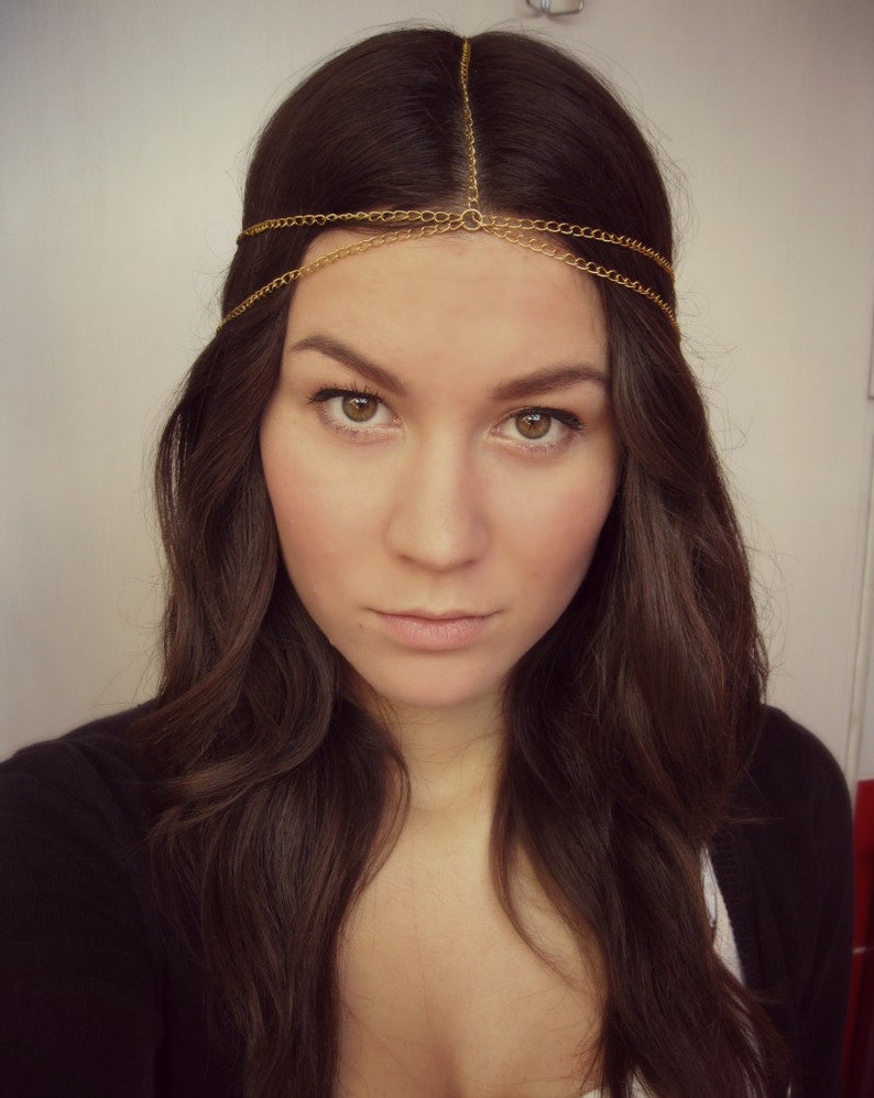 SALE Gold Headchain Gipsy Headpiece - Etsy