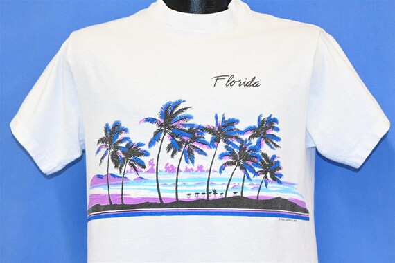 90s Florida Beach Sunset Ocean Palm Tree Vacation t-s… - Gem
