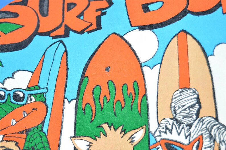 80s Surf Boyz Cartoon Surfers Gray T-shirt Small - Etsy