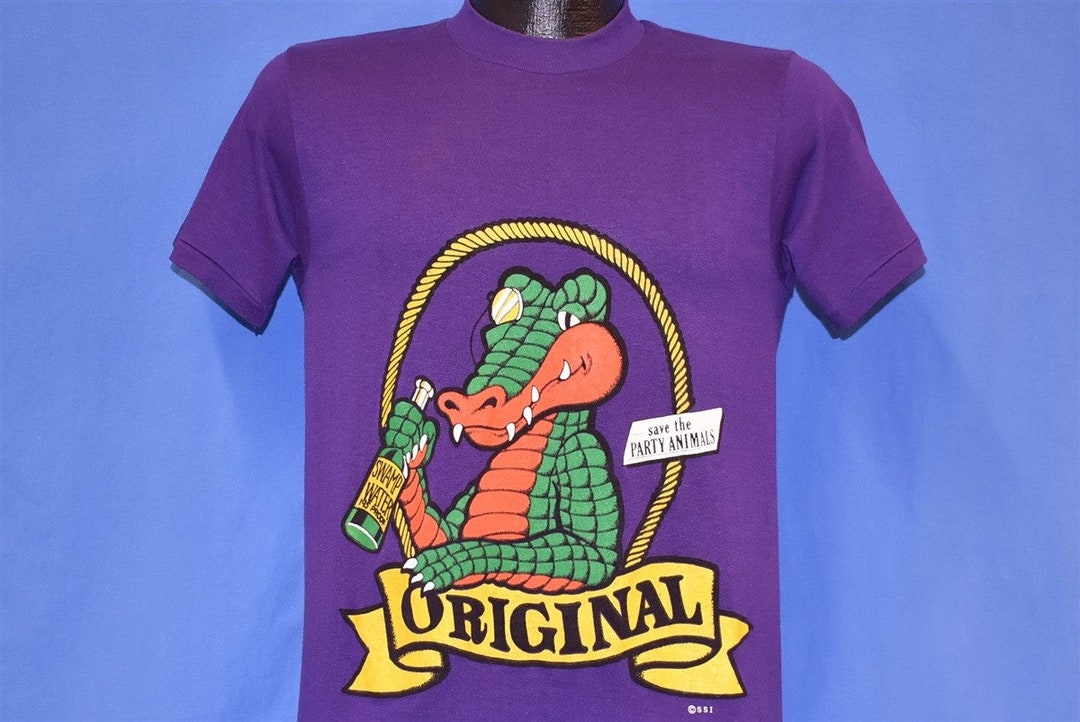 80s Save Original Party Animals Spoof Alligator Beer Funny T-shirt ...