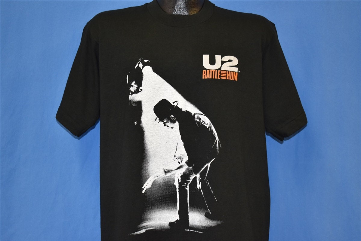 80s U2 Rattle And Hum Album Cover Art Rock Band T-shirt