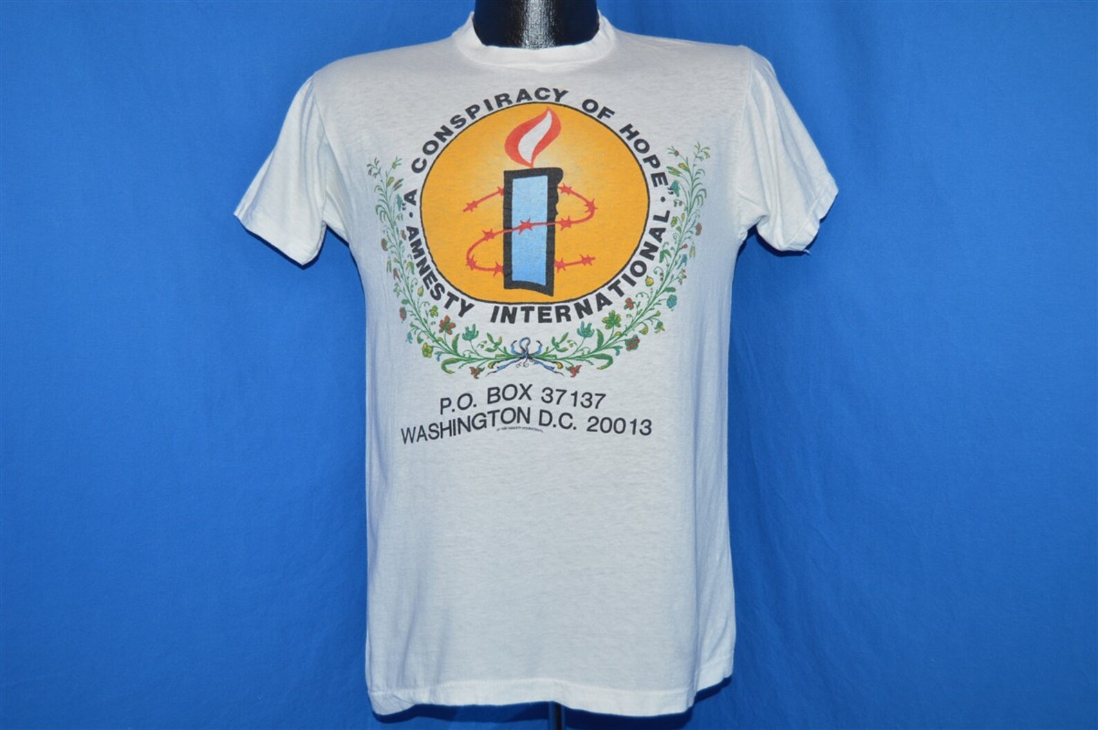 80s Amnesty International A Conspiracy of Hope T-shirt Small - Etsy