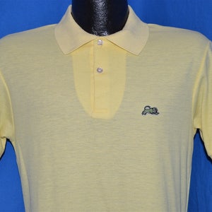 80s Garan Light Yellow Golf Animal Polo Shirt Small - Etsy