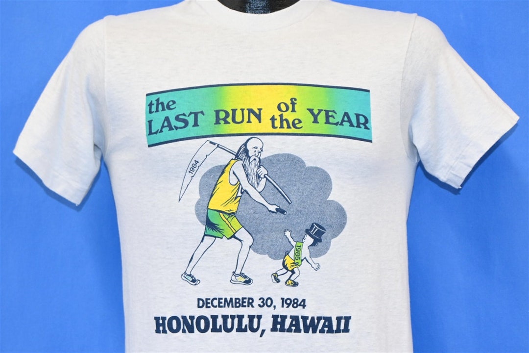80s Honolulu Hawaii Last Run of the Year December 30th 1984 Race T ...