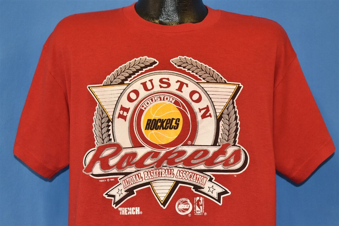 90s Houston Rockets 1992 NBA Logo Red Basketball T-shirt Extra Large - Etsy