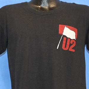 80s U2 War Tour White Flag Logo Double Sided T-shirt Medium - Etsy