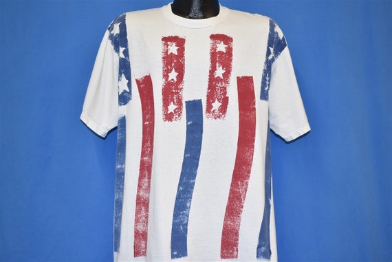 80s Stars and Stripes USA Flag Patriotic Red White Bl… - Gem