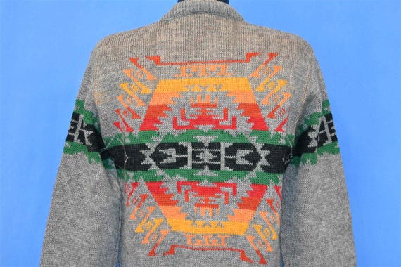 70s Pendleton Gray Geometric Aztec Native American Wo… - Gem