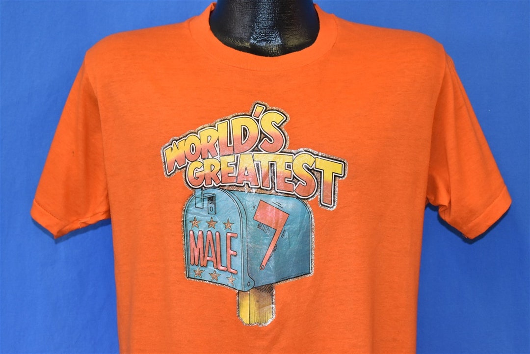 80s World's Greatest Male Mailbox Iron on Funny Pun T-shirt Medium - Etsy