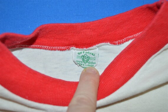 60s Camp Dahn Boy Scouts BSA White and Red Vintage Ri… - Gem