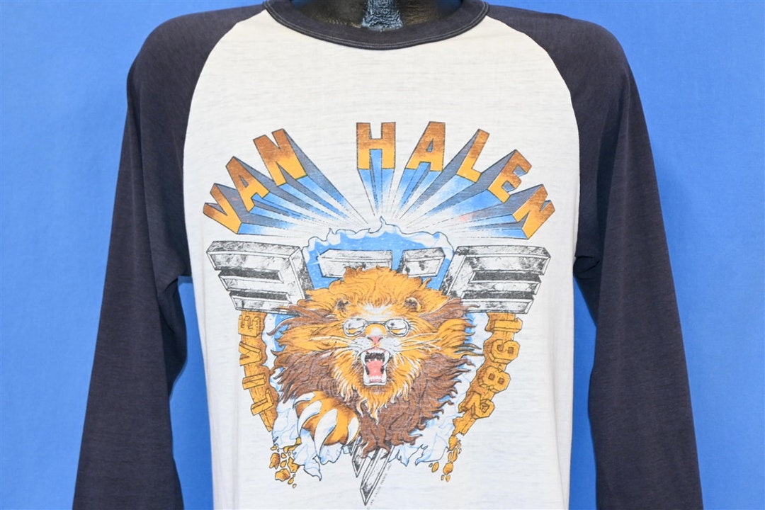 80s Van Halen Live in Concert Lion 1982 Raglan T-shirt Medium - Etsy