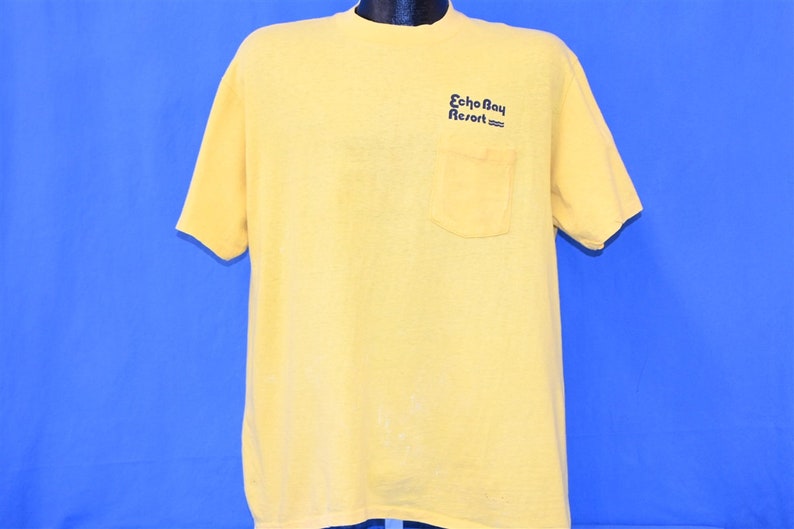 70s Echo Bay Resort and Retreat River Rat Surfing Pocket Tee - Etsy
