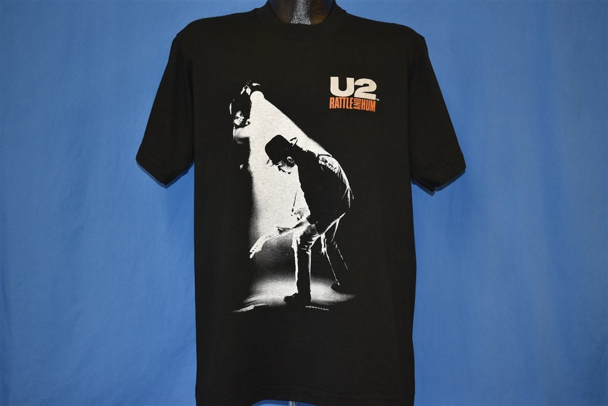 80s U2 Rattle And Hum Album Cover Art Rock Band T-shirt