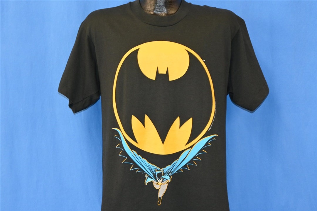 80s Batman Bat Signal DC Comics Superhero Comic Book Logo T-shirt Large ...