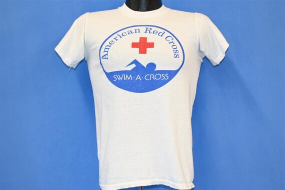 70s American Red Cross Swim Across Fundraiser t-shirt… - Gem