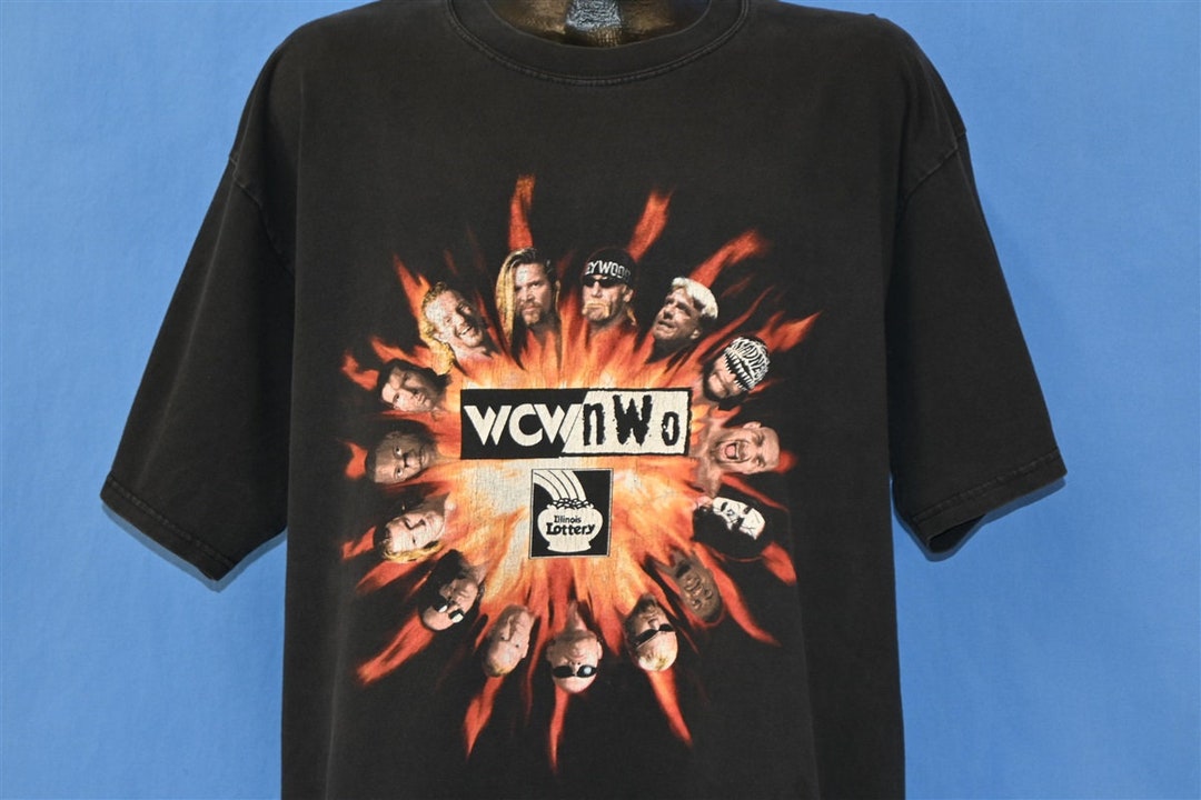 90s Nwo New World Order WCW Wrestling Illinois Lottery T-shirt XXL - Etsy