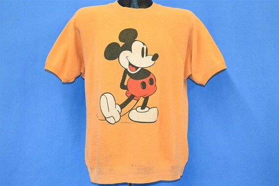 80s Mickey Mouse Walt Disney Cartoon Short Sleeve Rag… - Gem