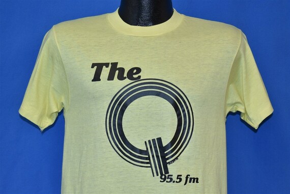 80s The Q 95.5 FM Rock Radio Station t-shirt Medium - Gem