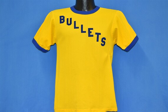 70s BPOE Bullets Yellow Blue Ringer Waffle Weave t-sh… - Gem