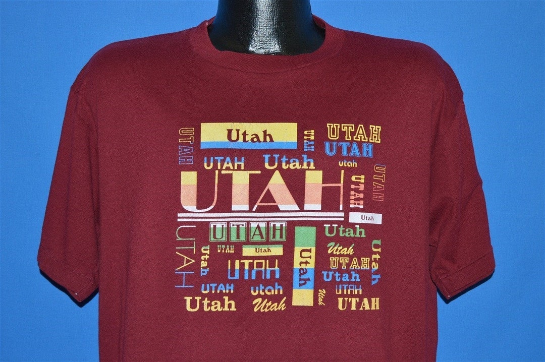 80s Utah State Rainbow Word Cloud T-shirt Extra Large - Etsy