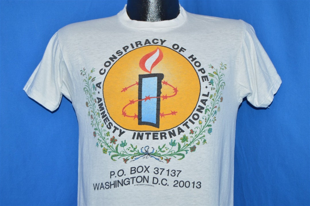 80s Amnesty International A Conspiracy of Hope T-shirt Small - Etsy