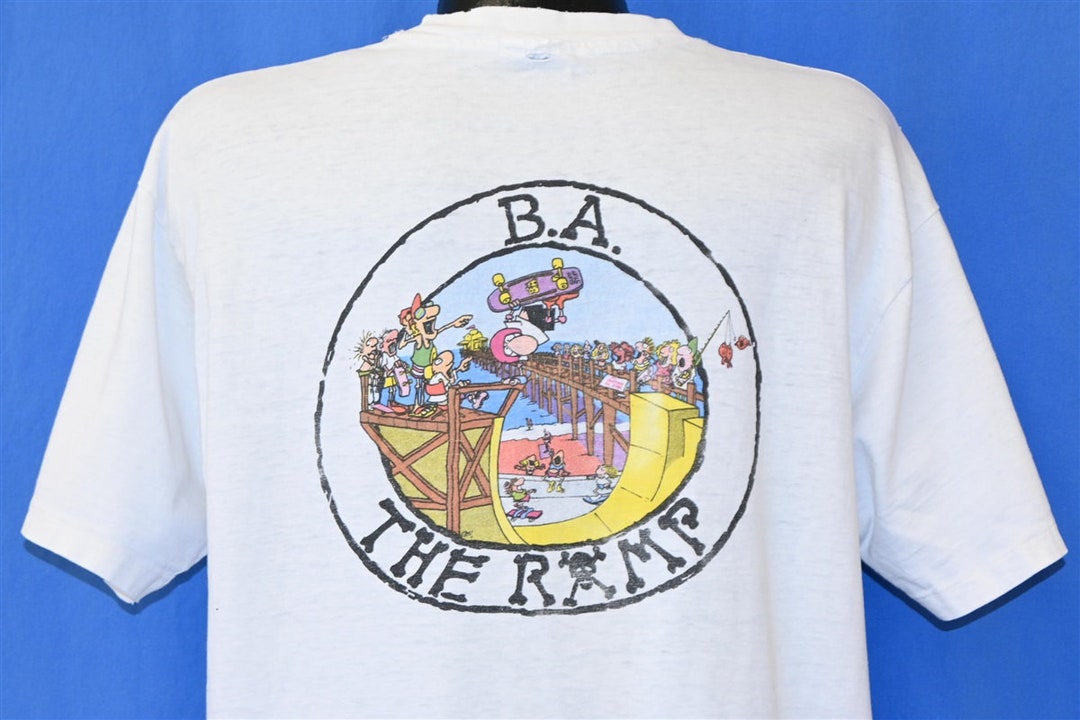 90s BA Skate Stuff the Ramp Double-sided Skateboard Pocket Tee T-shirt ...