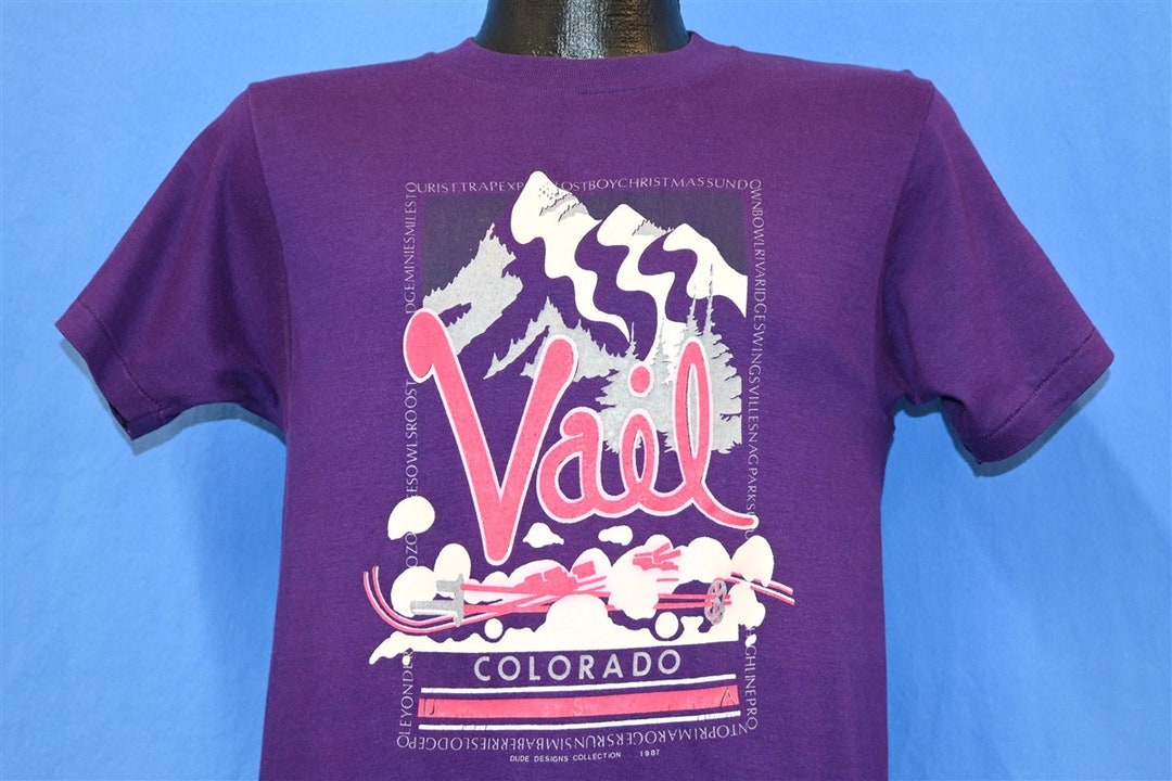 80s Vail Colorado Ski Snow Mountain Souvenir Tourist T-shirt Small - Etsy