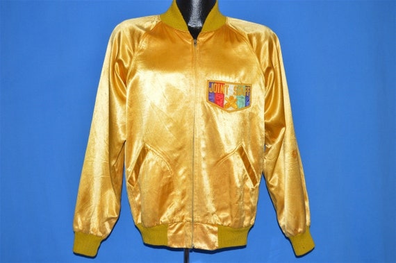 60s Joint Staff Reversible Satin Bowling Jacket Medium - Gem