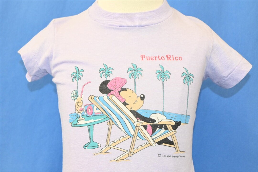 80s Disney Minnie Mouse Puerto Rico Beach Travel Vacation T-shirt Youth ...
